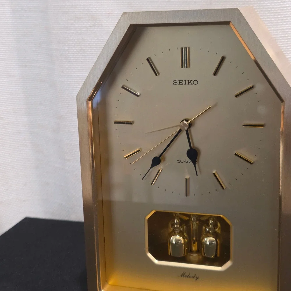Seiko | Wall Decor | Vintage Seiko Melody Quartz Mantle Clock Gold ...